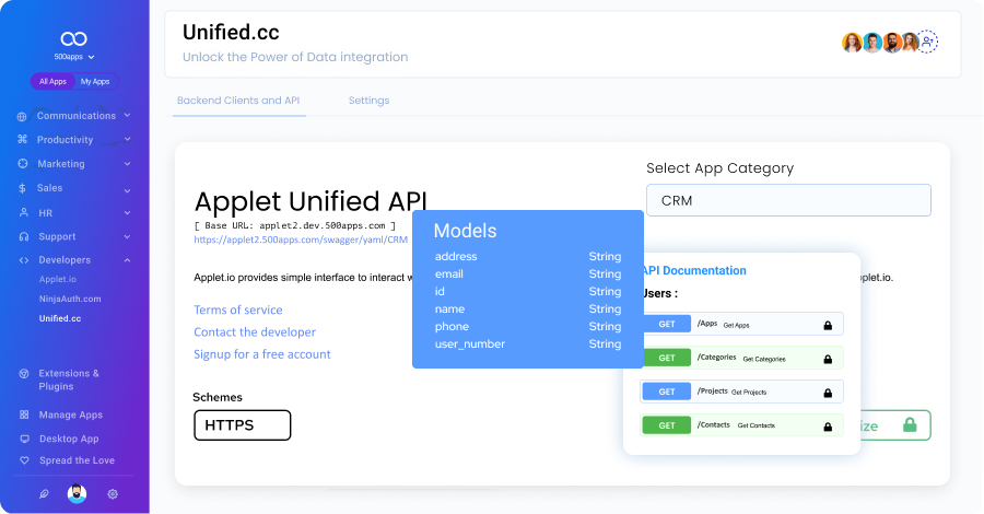 API Documentation | Unified.cc by 500apps